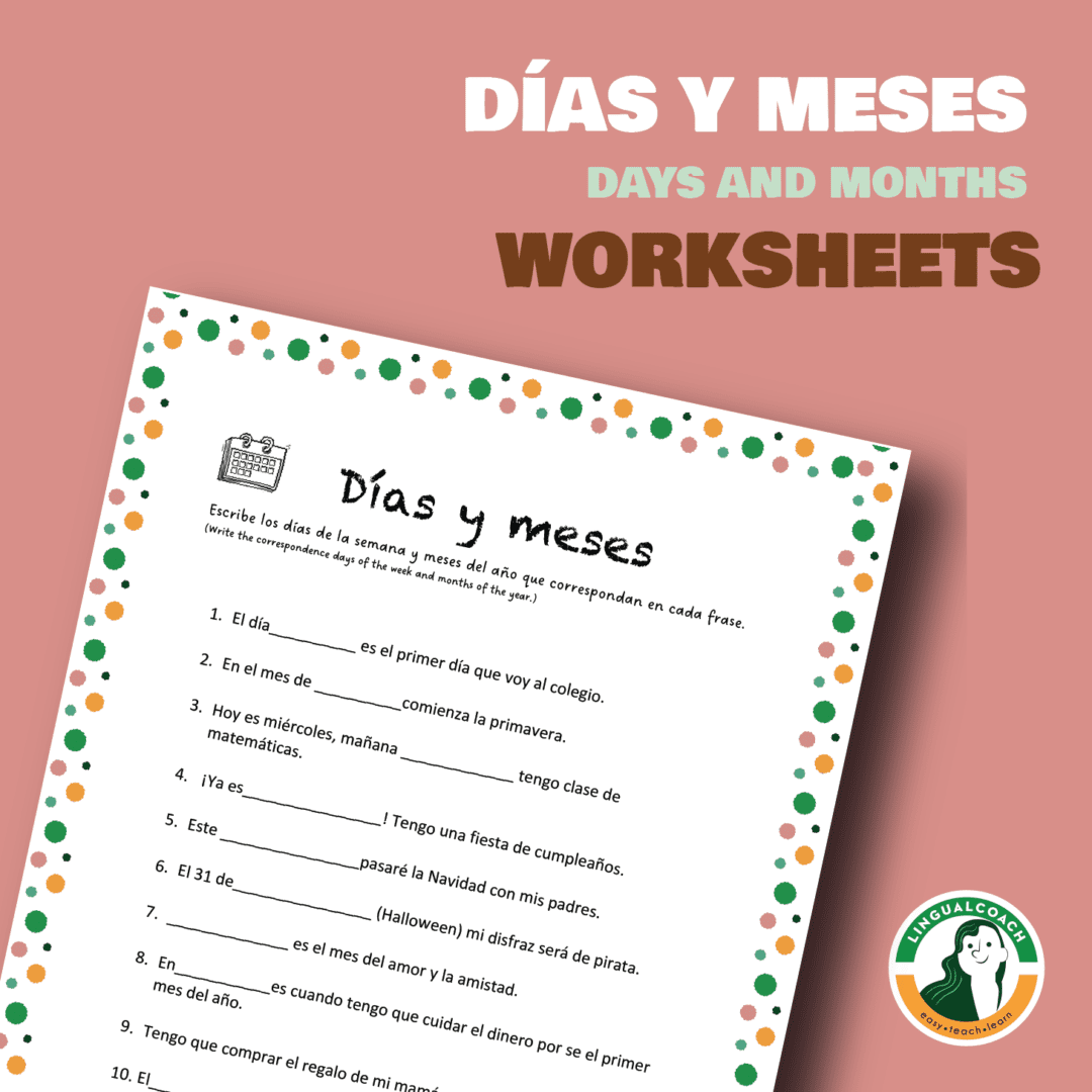 Días y Meses - Worksheets - Lingualcoach