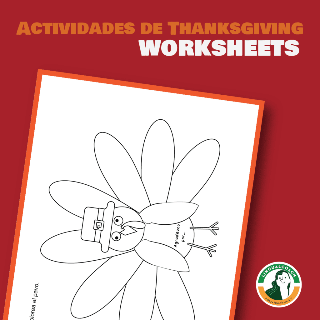 Actividades de Acción de Gracias -Worksheets - Lingualcoach